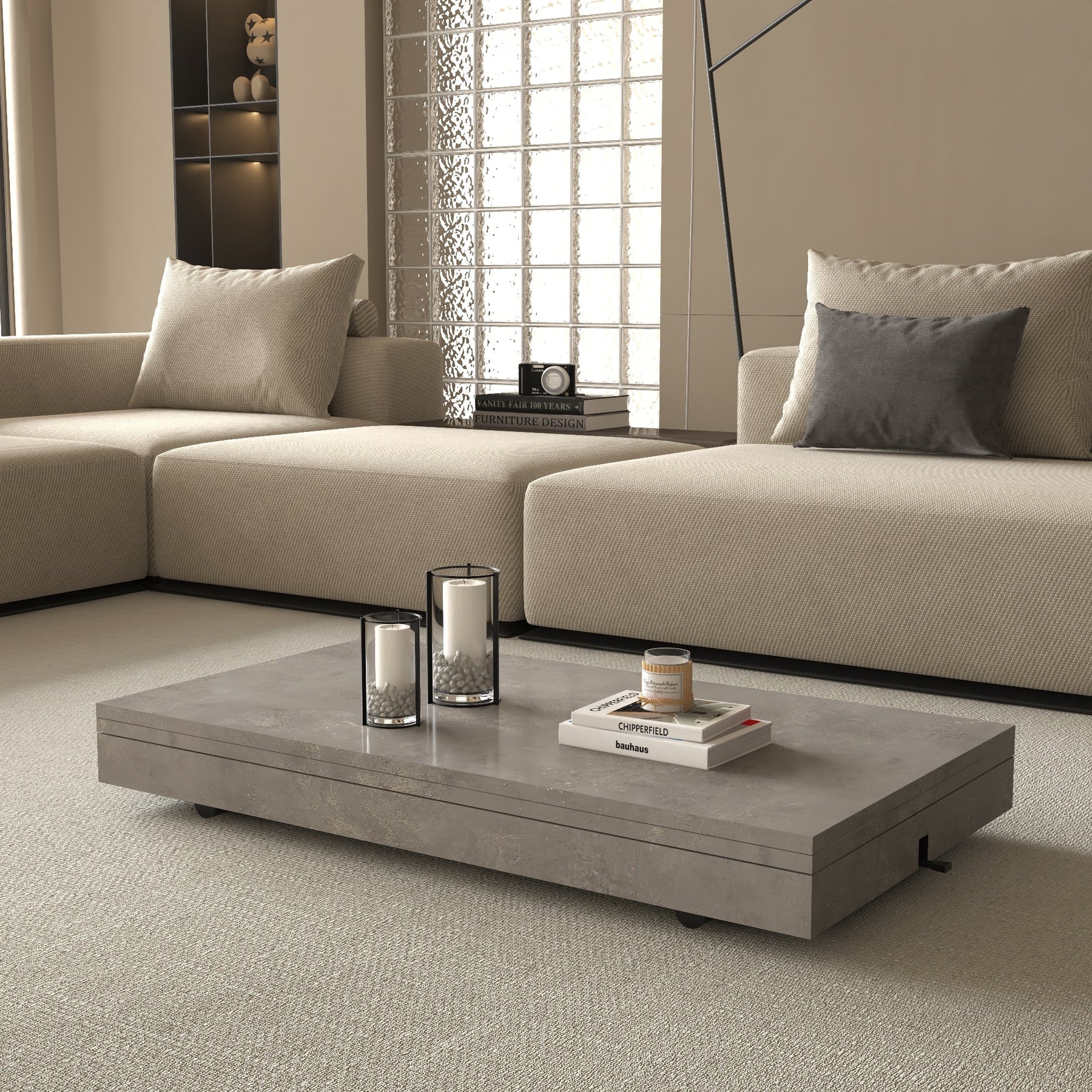 Zen Extendable Coffee/Dining Table - Silver