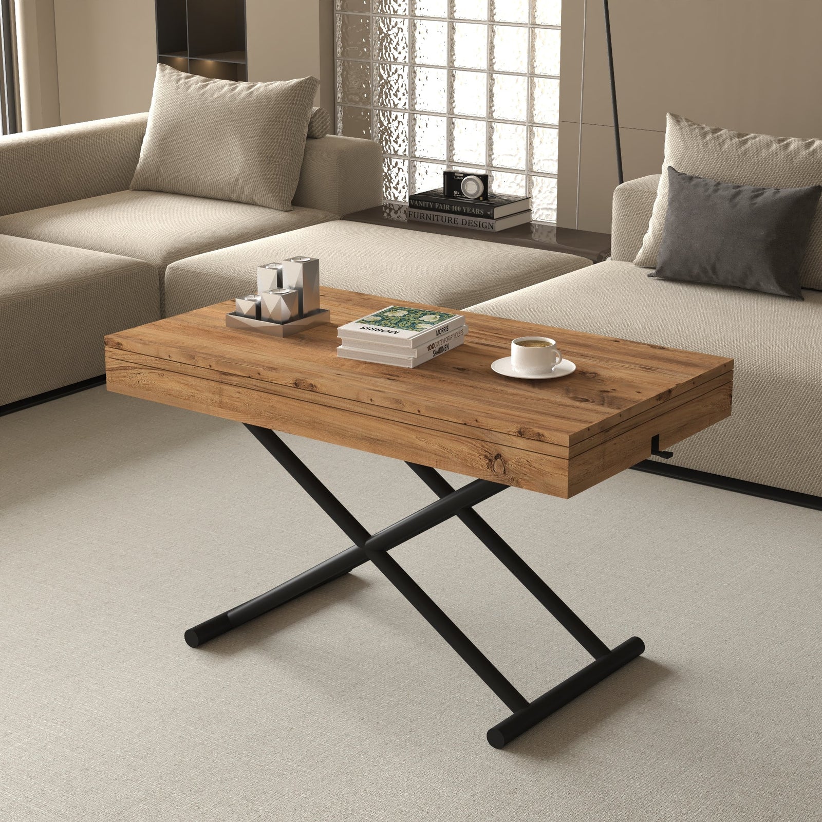 Zen Extendable Coffee to Dining Table - Walnut