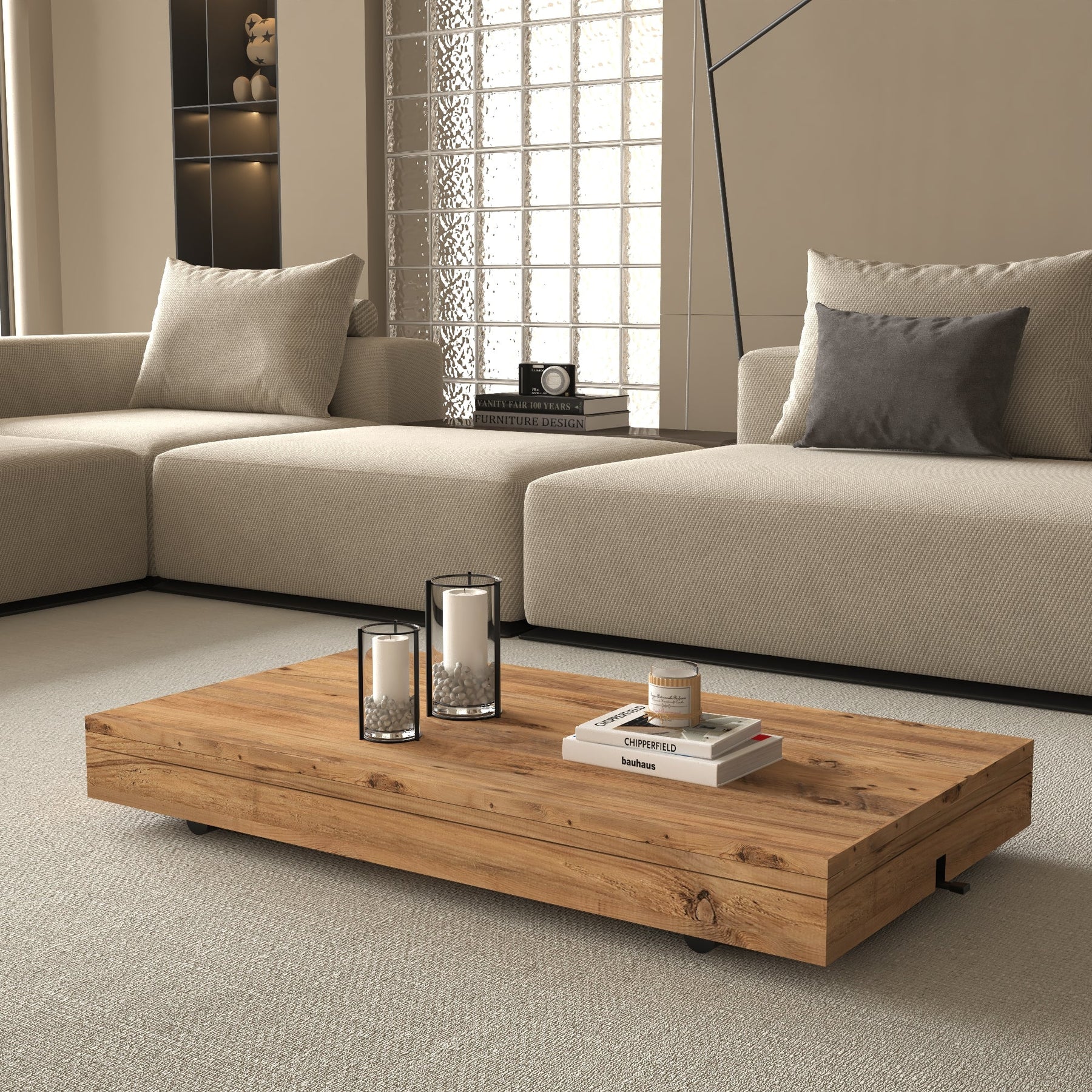 Zen Extendable Coffee to Dining Table - Walnut