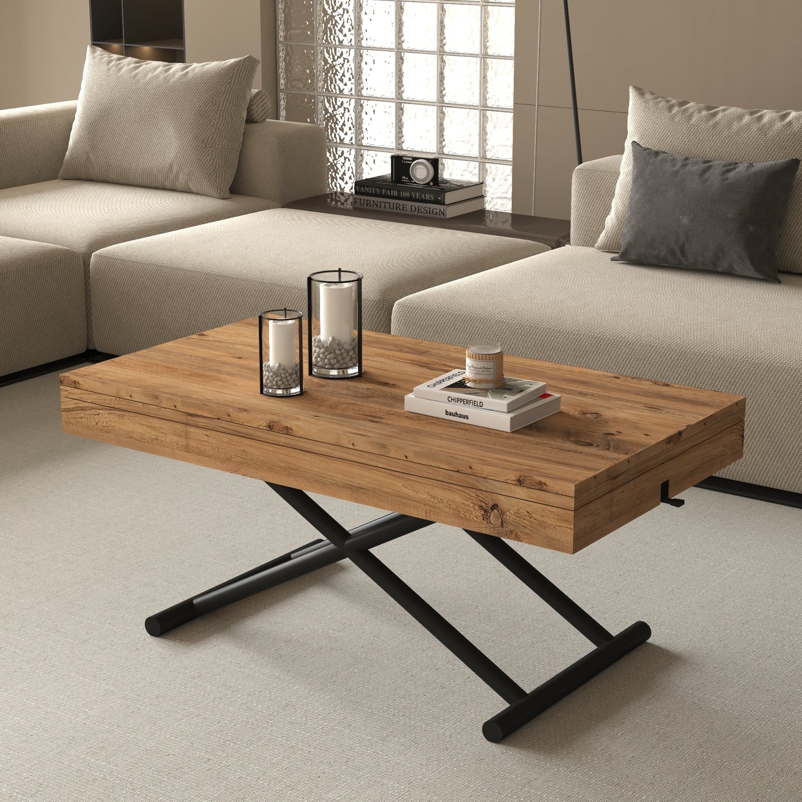 Zen Extendable Coffee to Dining Table - Walnut