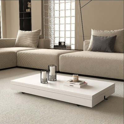 Zen Convertible Coffee to Dining Table – White