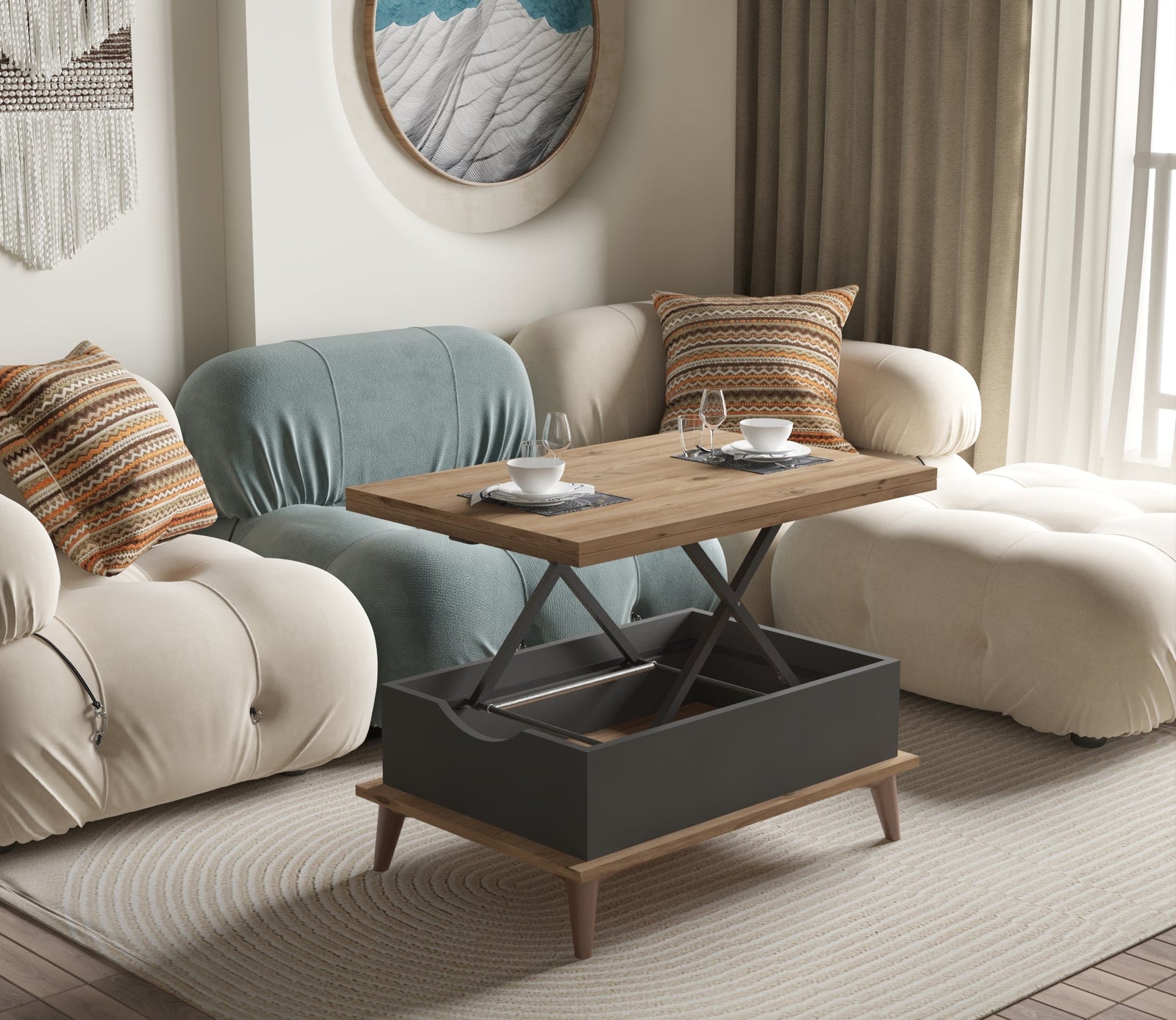 Magic Anthracite Extendable Coffee Table