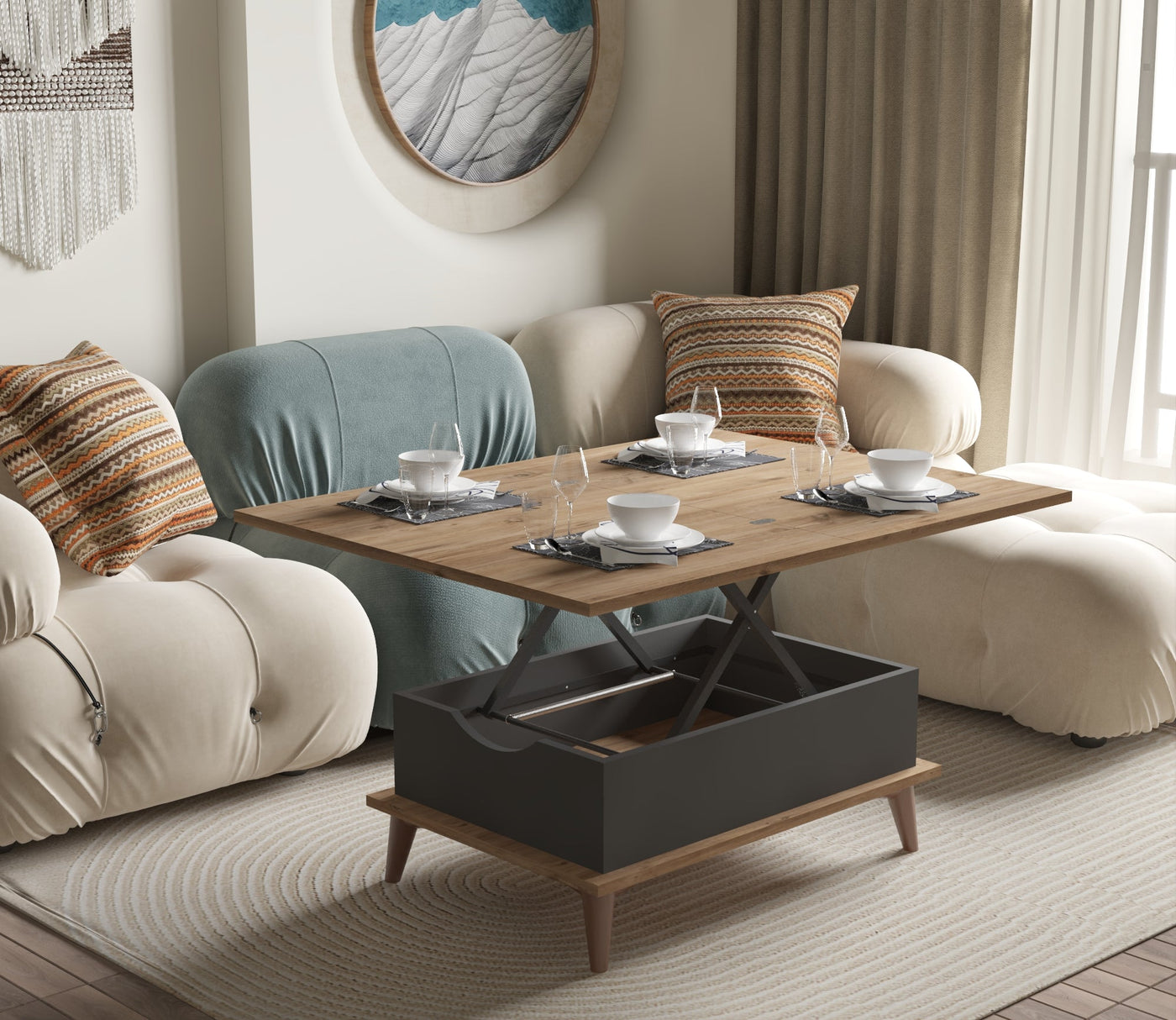 Magic Anthracite Extendable Coffee Table