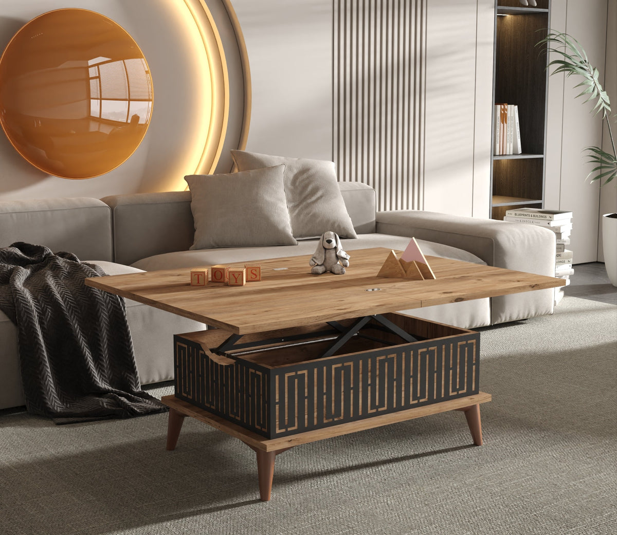 Magic City Extendable Coffee & Dining Table 6 in 1