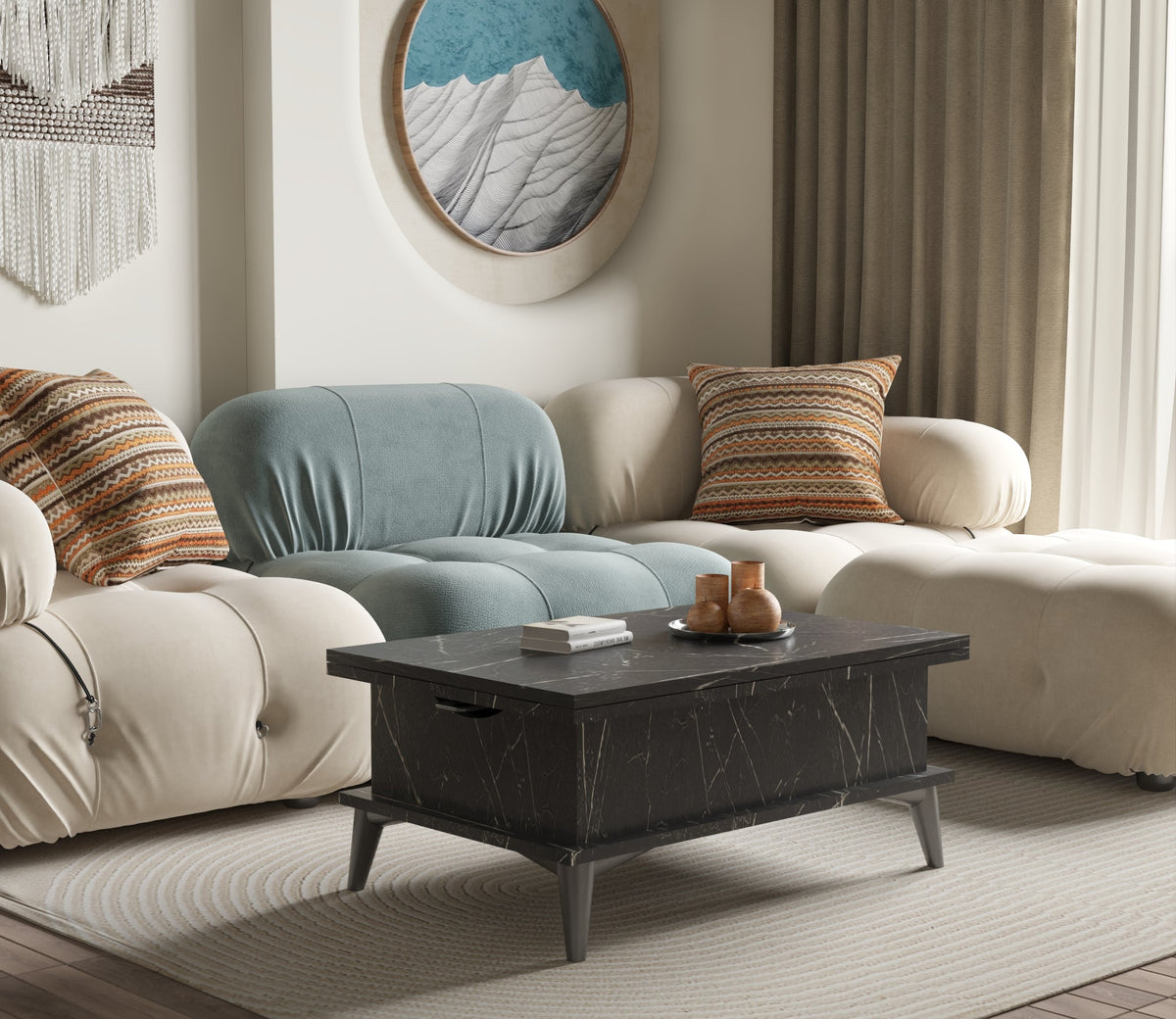 Magic Marble Extendable Coffee & Dining Table