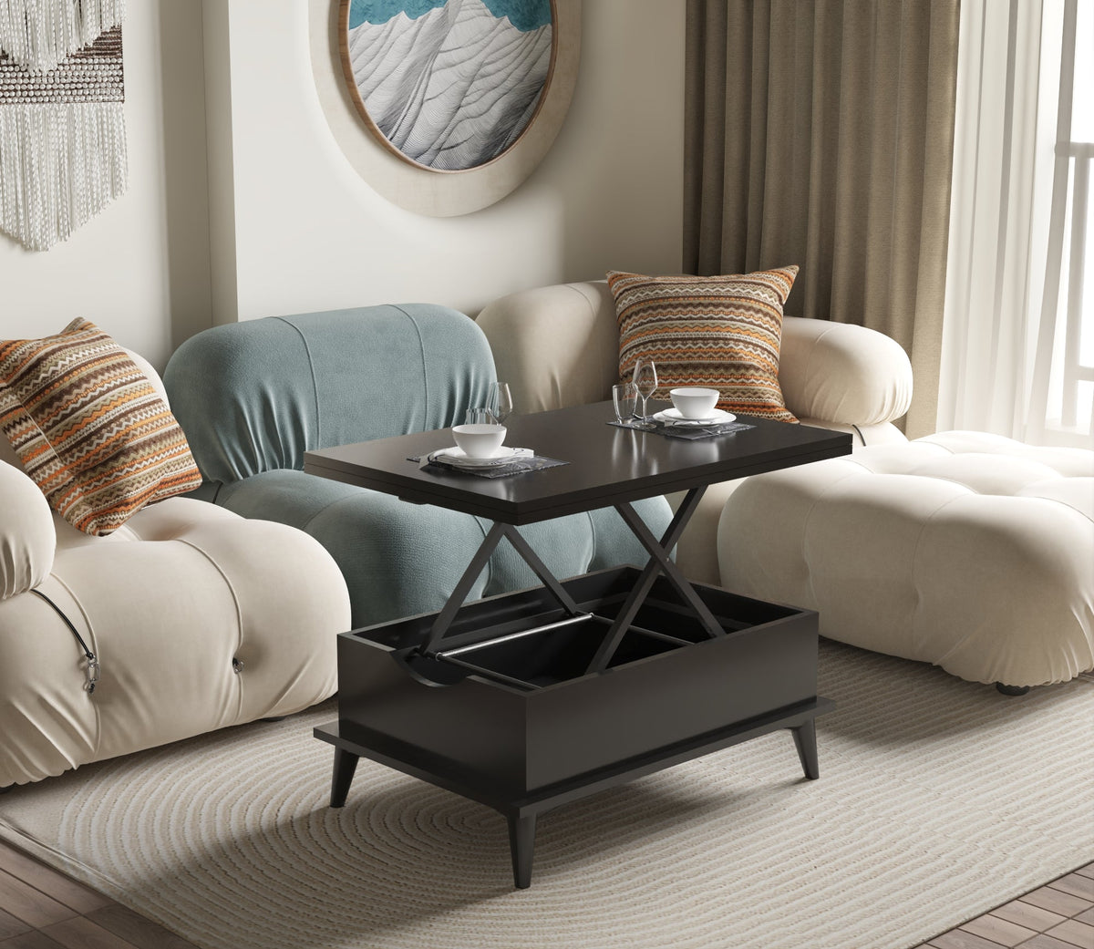 Magic Moroccan Coffee & Dining Table 6 in 1