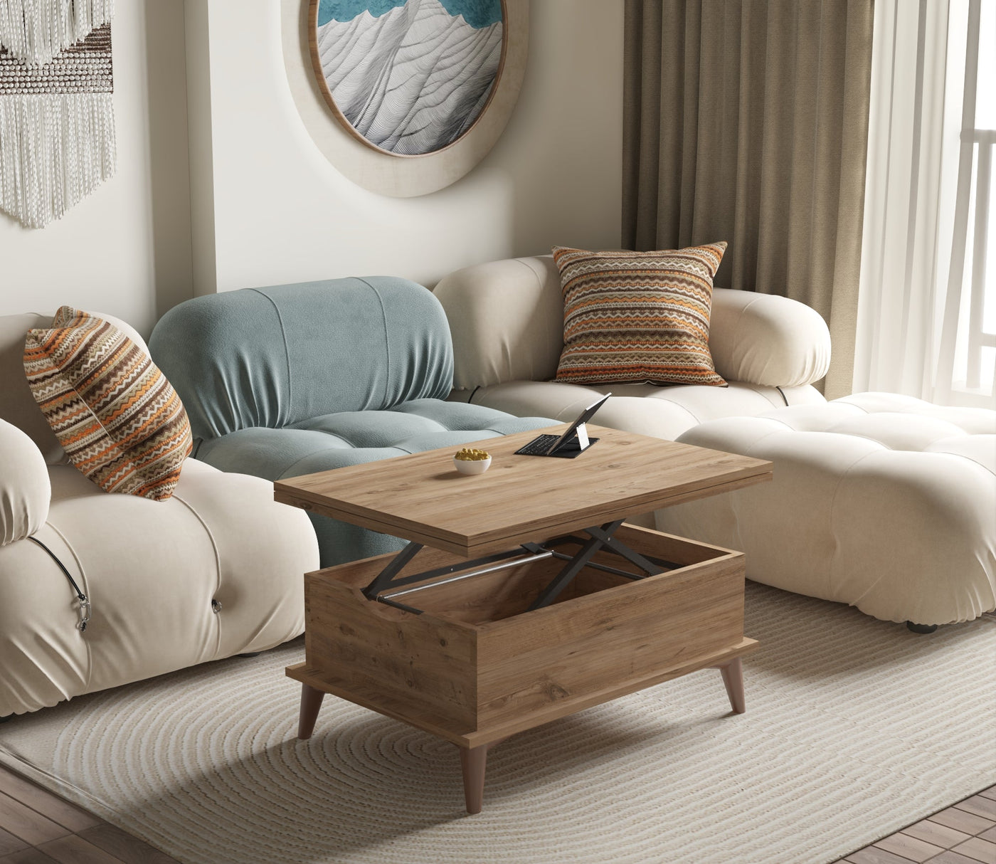 Magic Walnut Extendable Coffee & Dining Table