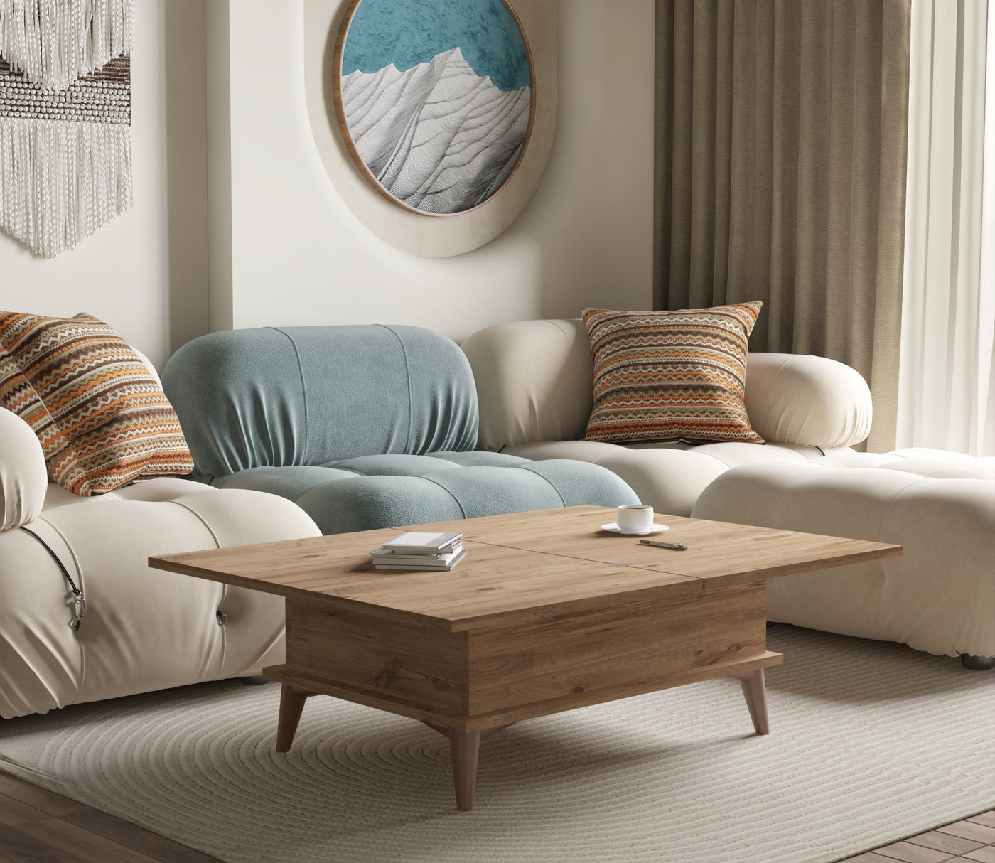 Magic Walnut Extendable Coffee & Dining Table