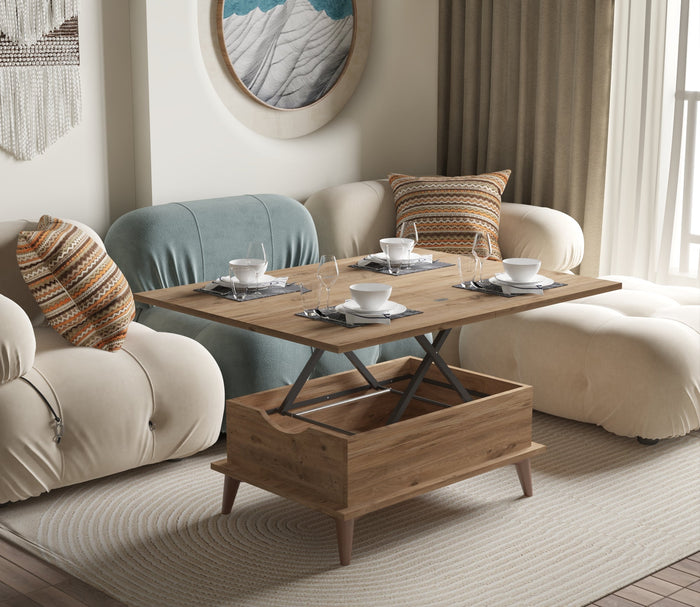 Magic Walnut Extendable Coffee & Dining Table