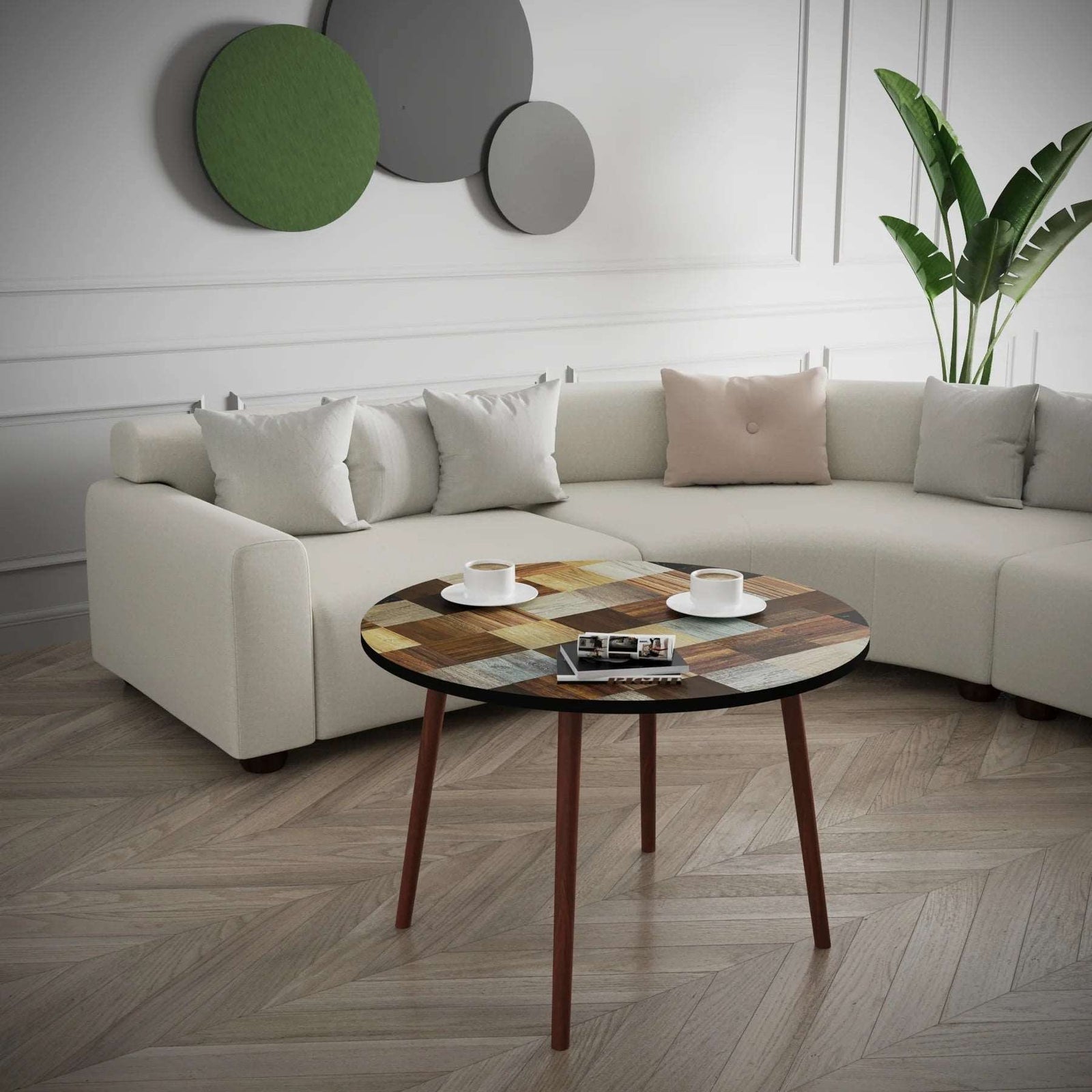 Puzzle Round Coffee Table